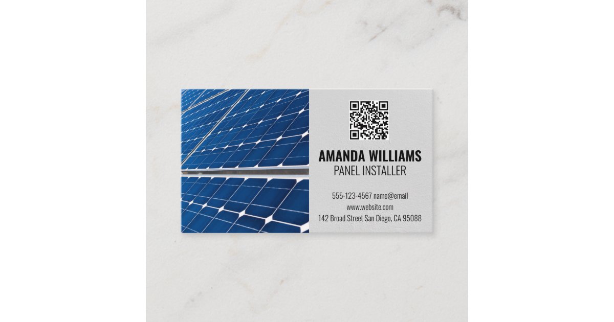 Solar Panels | QR Code Business Card | Zazzle