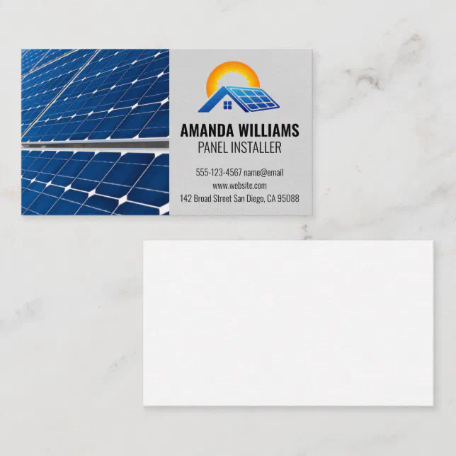 Solar Panels | Roof Solar Energy Business Card | Zazzle