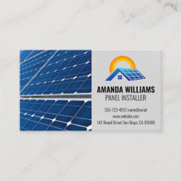 Solar Panels | Roof Solar Energy Business Card | Zazzle