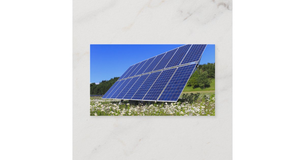 Solar Panels Sustainable Energy Business Card | Zazzle.com