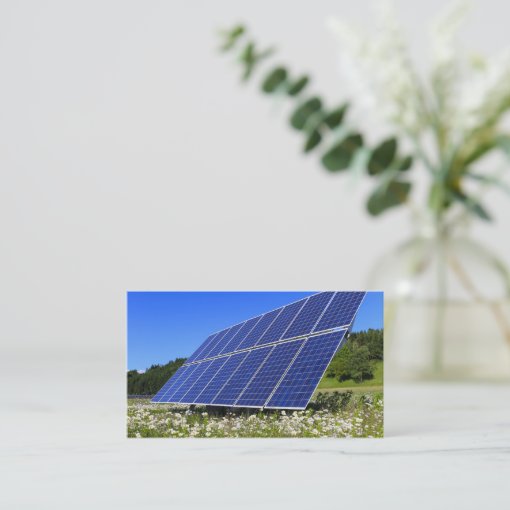 Solar Panels Sustainable Energy Business Card | Zazzle