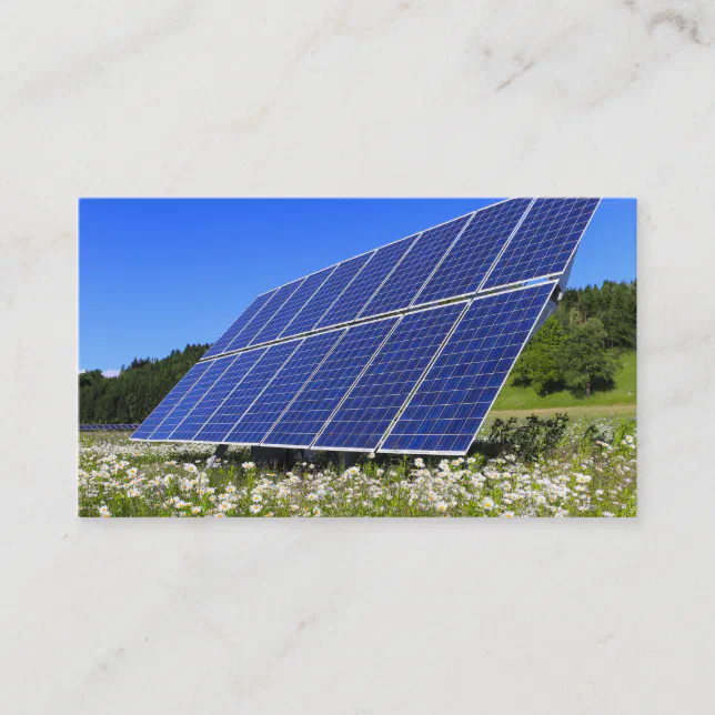 Solar Panels Sustainable Energy Business Card | Zazzle