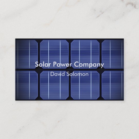Solar Panel Business Card | Zazzle.com
