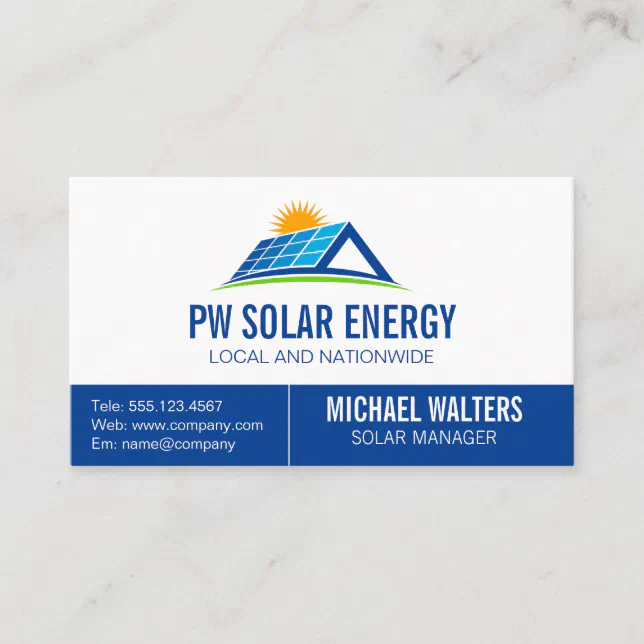 Solar Power | Home Tech Business Card | Zazzle