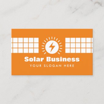 Solar power panel design business card template | Zazzle