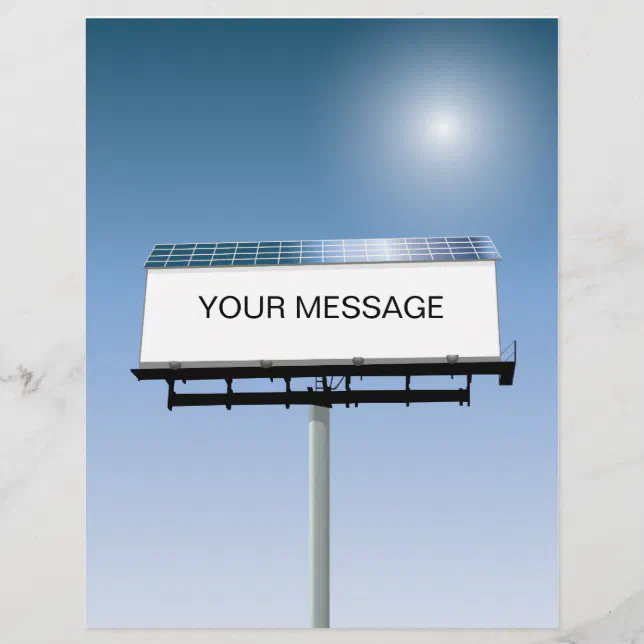 Solar Powered Billboard Flyer | Zazzle