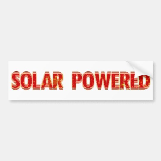 Solar Powered Bumper Sticker | Zazzle.com