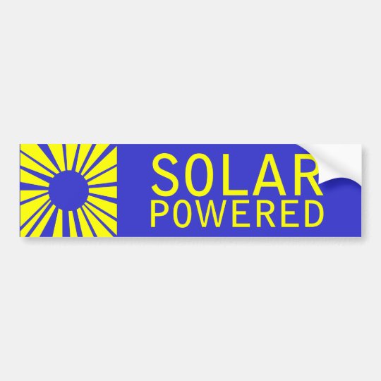 solar powered bumper sticker | Zazzle.com