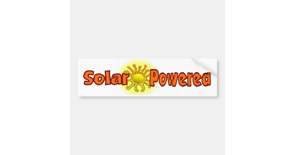 Solar Powered Bumper Sticker | Zazzle