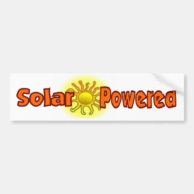 Solar Powered Bumper Sticker | Zazzle