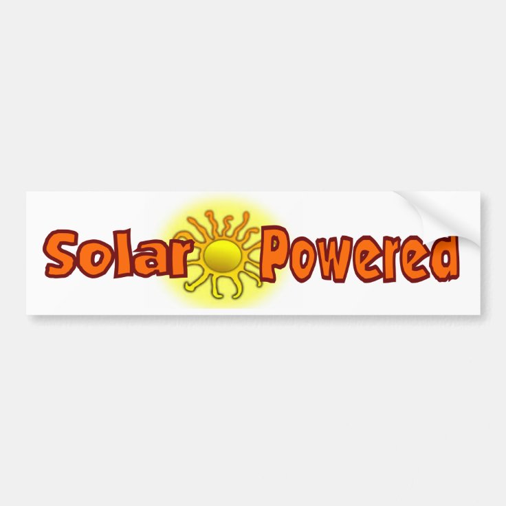 Solar Powered Bumper Sticker | Zazzle