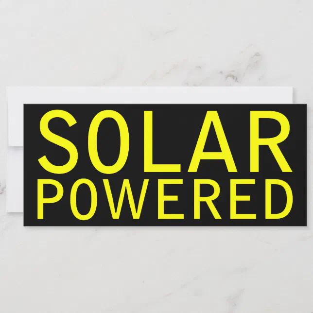 solar powered invitation | Zazzle