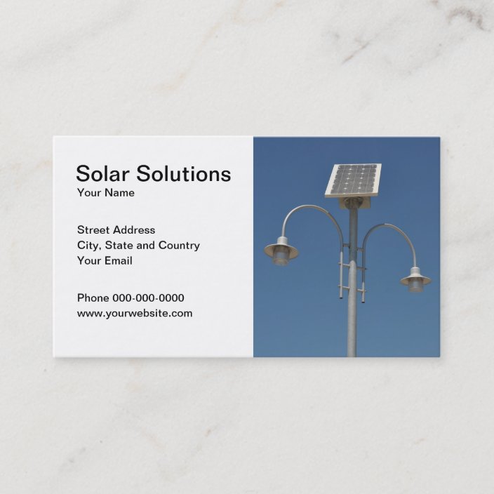 Solar Solutions Business Card | Zazzle.com