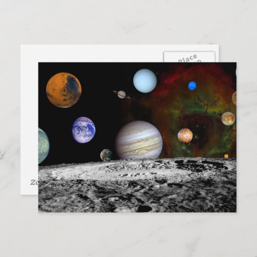 Solar Space System Planets Postcard | Zazzle