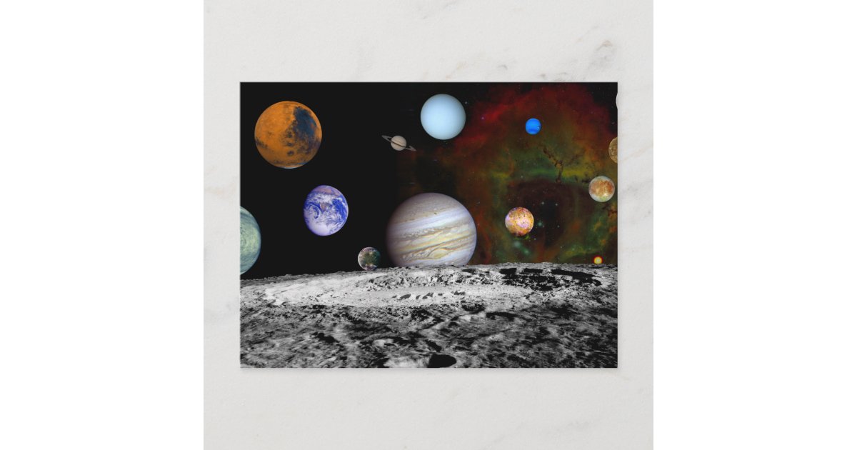 Solar Space System Planets Postcard | Zazzle