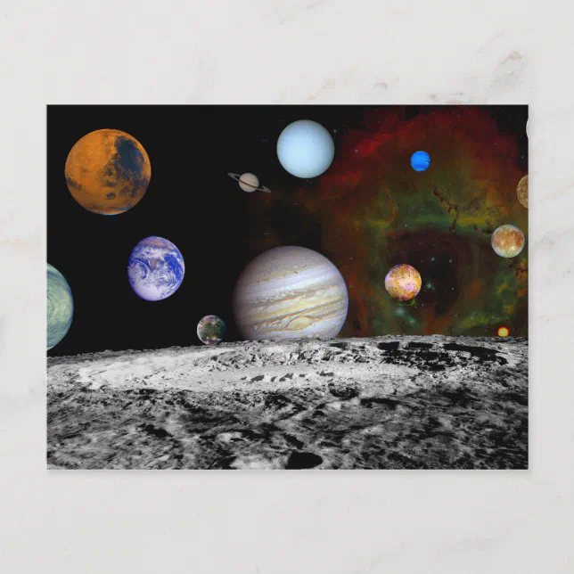 Solar Space System Planets Postcard | Zazzle