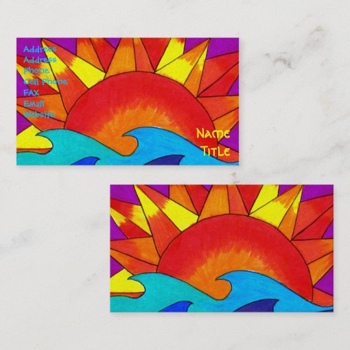 Solar Summer Business Card Template | Zazzle