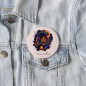 Solar System Afro Woman Button | Zazzle