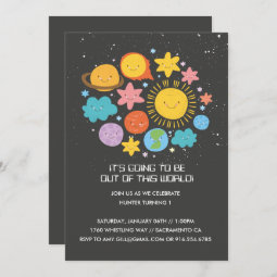Solar System Birthday Invitaiton Invitation | Zazzle