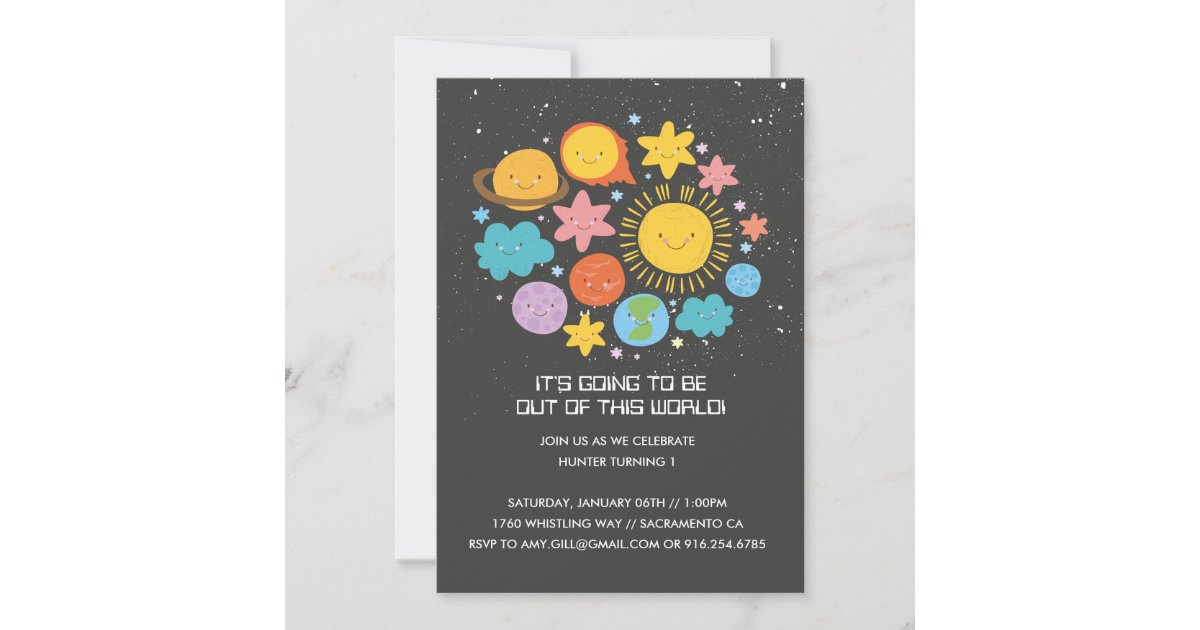 Solar System Birthday Invitaiton Invitation | Zazzle