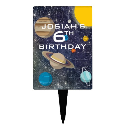 Solar System Birthday Party Cake Topper | Zazzle.com