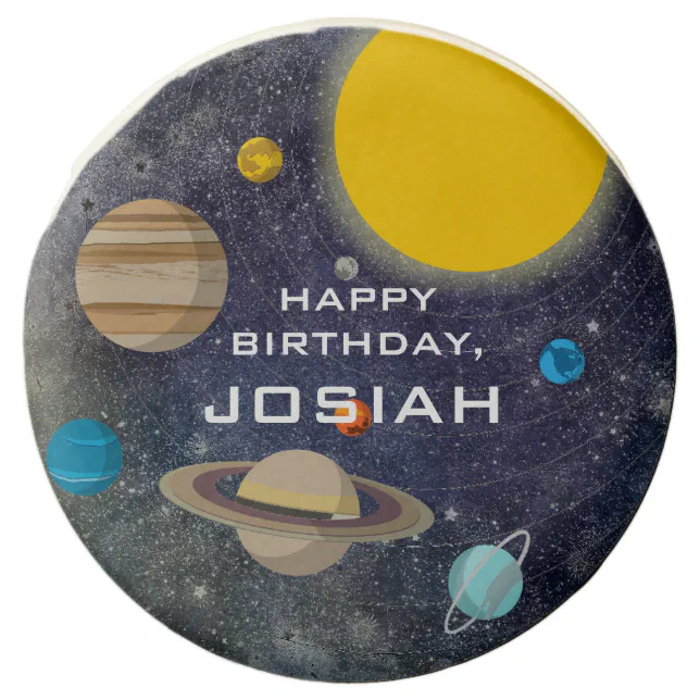 Solar System Birthday Party Chocolate Dipped Oreo | Zazzle