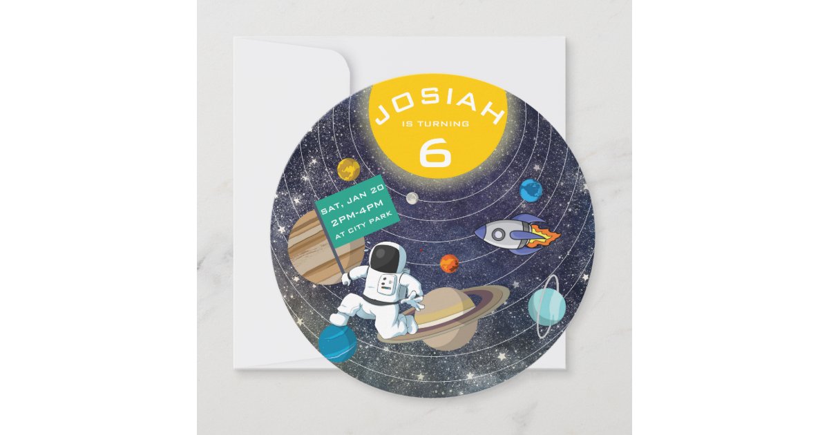 Solar System Birthday Party Invitation | Zazzle