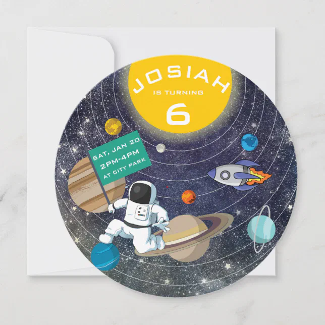 Solar System Birthday Party Invitation | Zazzle