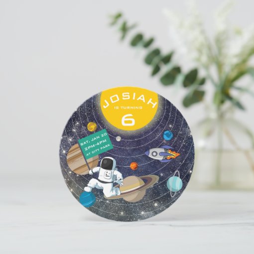 Solar System Birthday Party Invitation | Zazzle