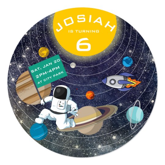 Solar System Birthday Party Invitation | Zazzle.com