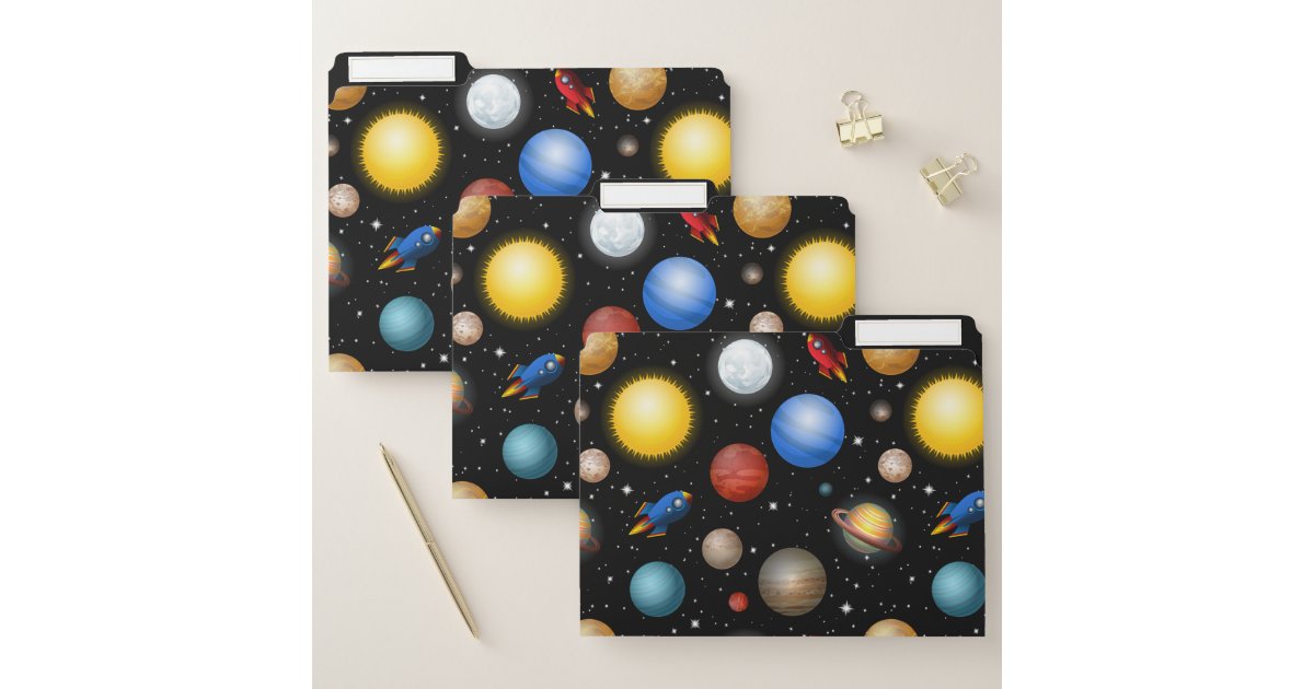 Solar System File Folders | Zazzle