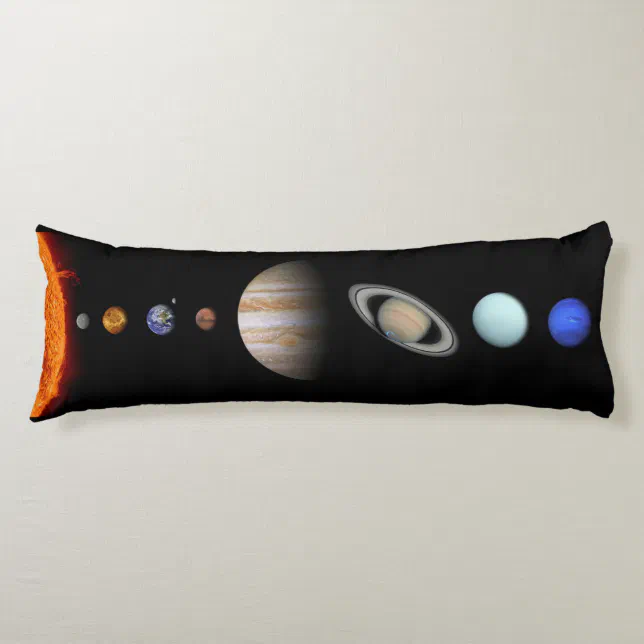 Solar System Inline Outer Space Body Pillow | Zazzle