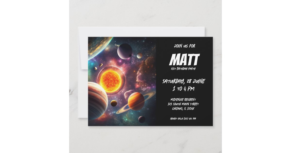 Solar System Invitation | Zazzle
