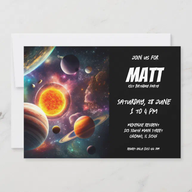 Solar System Invitation | Zazzle