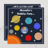 Solar System Outer Space Birthday Party Invitation | Zazzle