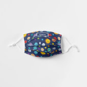 Solar System Pattern with Planets Fun Kids' Cloth Face Mask | Zazzle