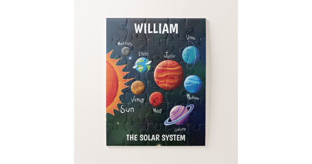 Solar System Planets Name Jigsaw Puzzle | Zazzle Solar System Planets Name Jigsaw Puzzle | Zazzle