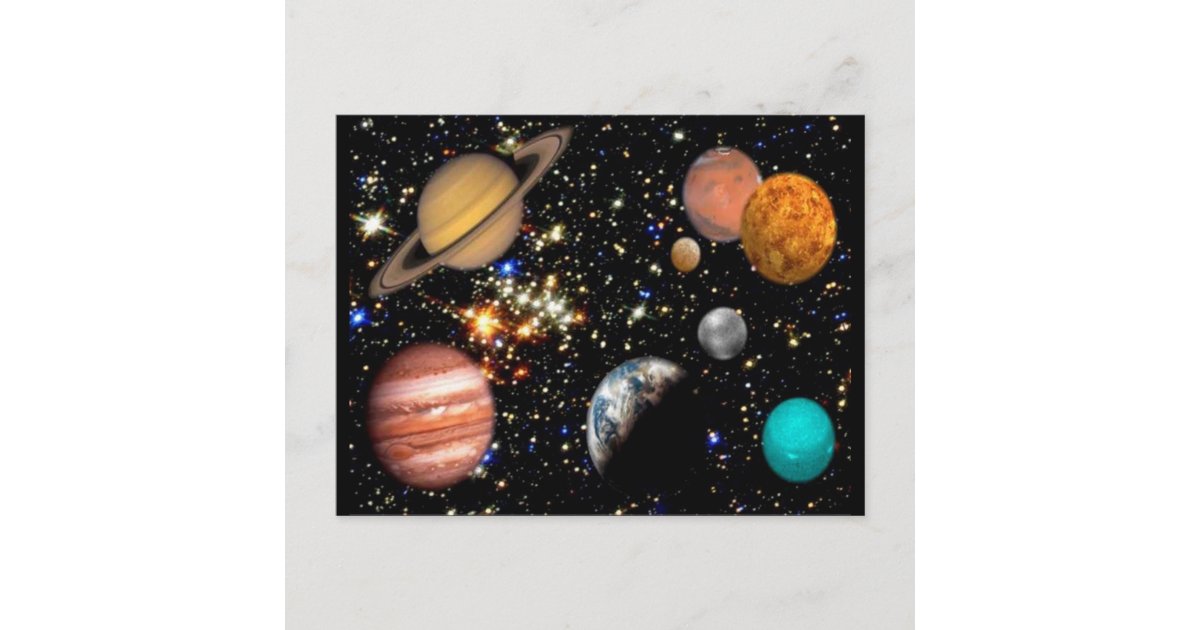 Solar System Planets Postcard | Zazzle