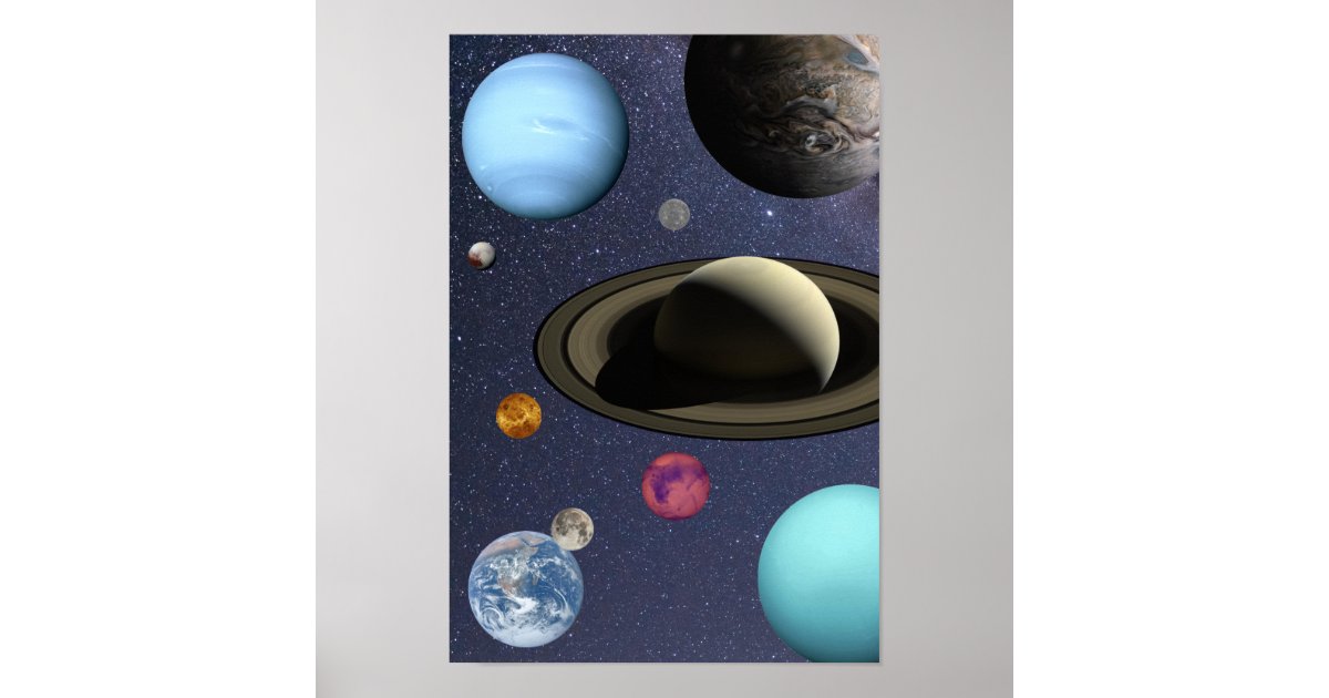 Solar system planets poster | Zazzle