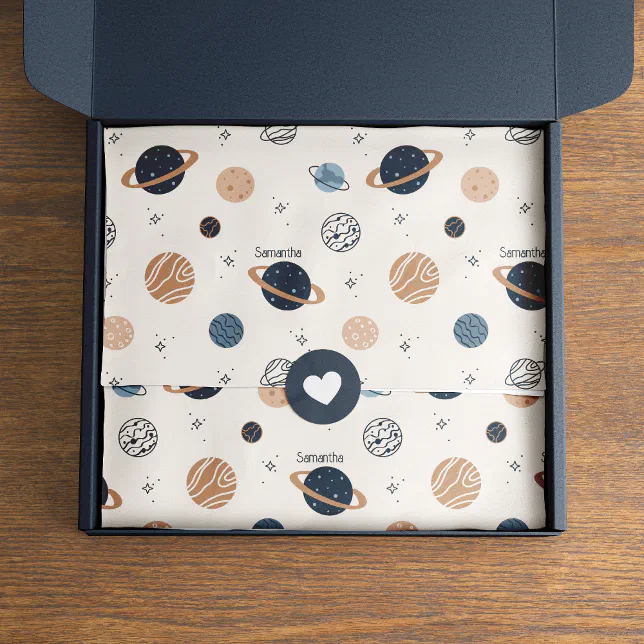 Solar System Planets Sketch Pattern Decoupage Tissue Paper | Zazzle