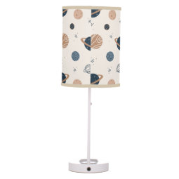 Solar System Planets Sketch Pattern Table Lamp | Zazzle