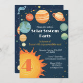 Solar system planets sun kids birthday invitation | Zazzle