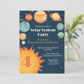 Solar system planets sun kids birthday invitation | Zazzle