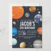Solar System Space-themed Birthday Invitation | Zazzle