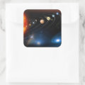 "Solar System" Square Sticker | Zazzle