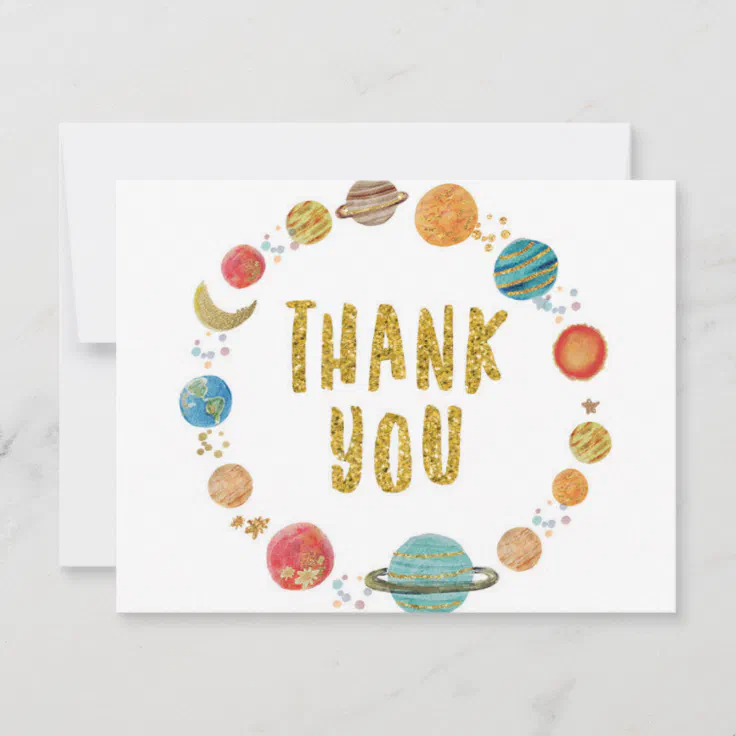 Solar System thank you tag | Zazzle