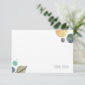 Solar System Watercolor Thank You Card | Zazzle