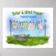 Solar & Wind Power poster Promote energy saving | Zazzle