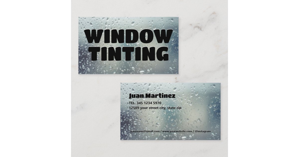 Solar Window Tint Business Card | Zazzle