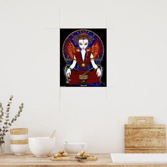 "Solara" Sun Goddess Fire Angel Poster | Zazzle